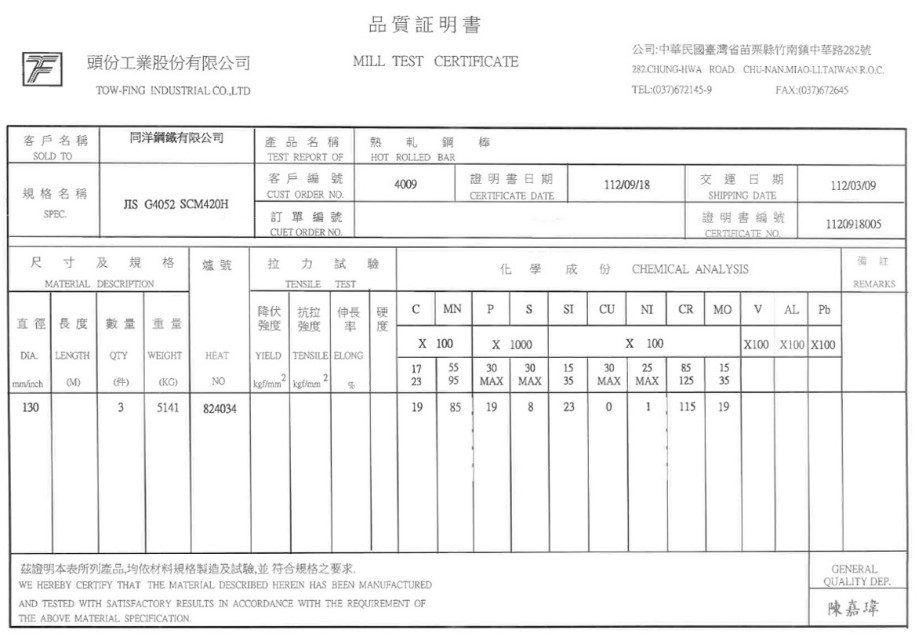 SCM420 綠十字 | 同洋鋼鐵